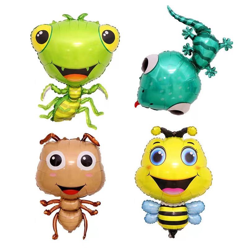 New!! Style Ant Bee Aluminum Foil Balloon Mantis Gecko Shaped Toy ...