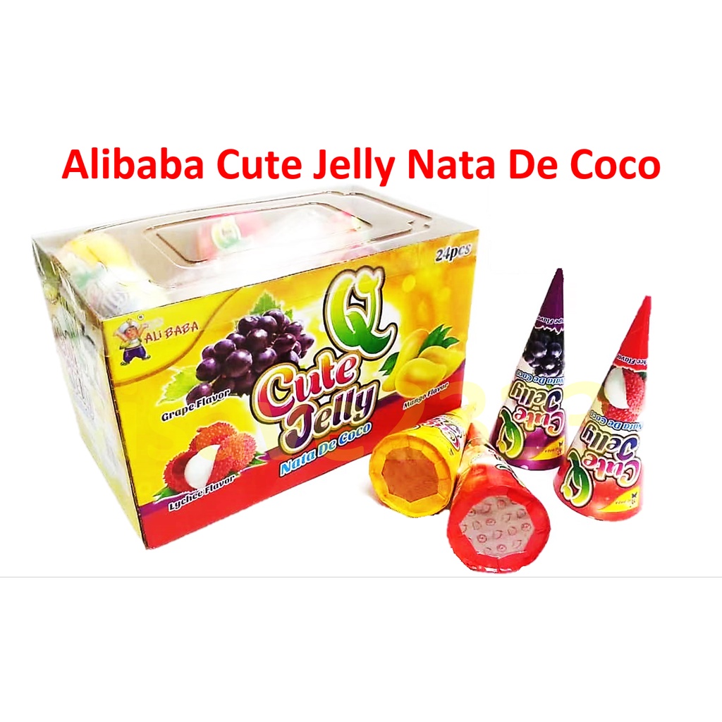 Alibaba Cute Jelly Nata De Coco ( 24pcs / Box ) - Grape / Lychee ...