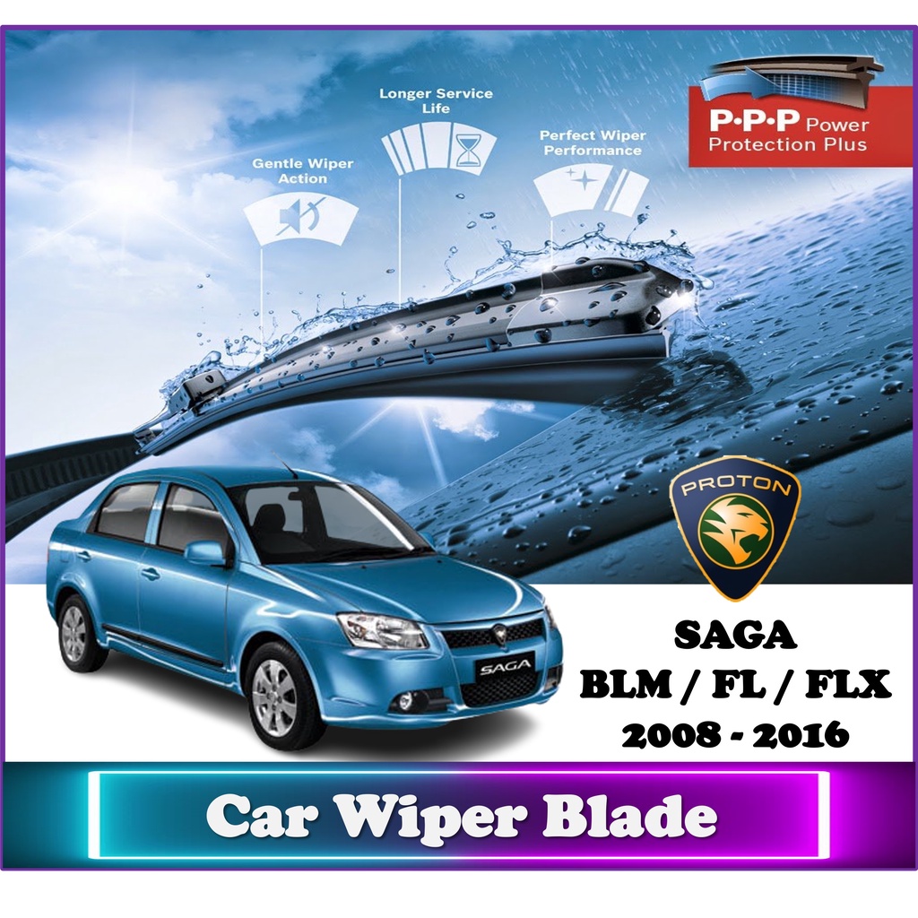 Proton Saga BLM / FL / FLX 】 Nano Coating Soft Silicone Car Wiper ...