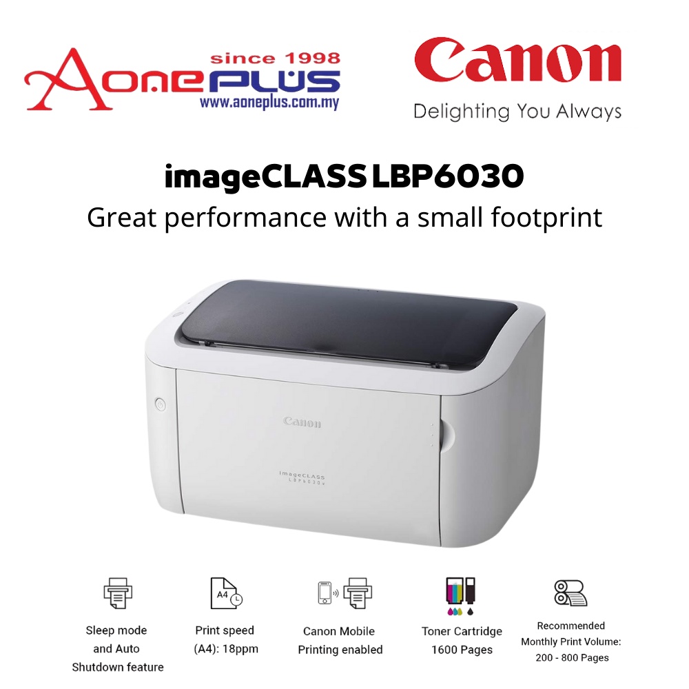 (AONE PLUS SS2) CANON LASER SHOT LBP6030 / 6030W PRINTER + BUNDLE EXTRA ...