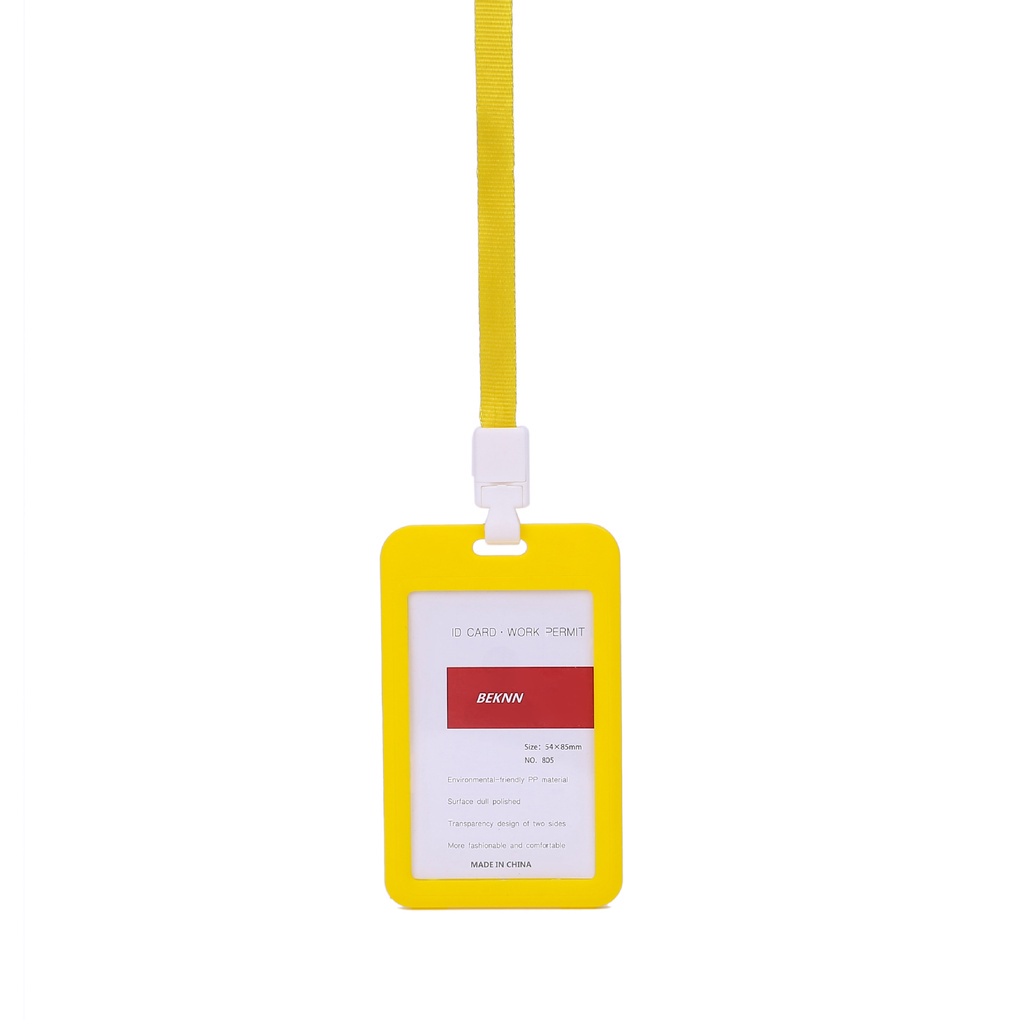 Work Name Card Holders with Lanyard Waterproof Business Work Card ID ...