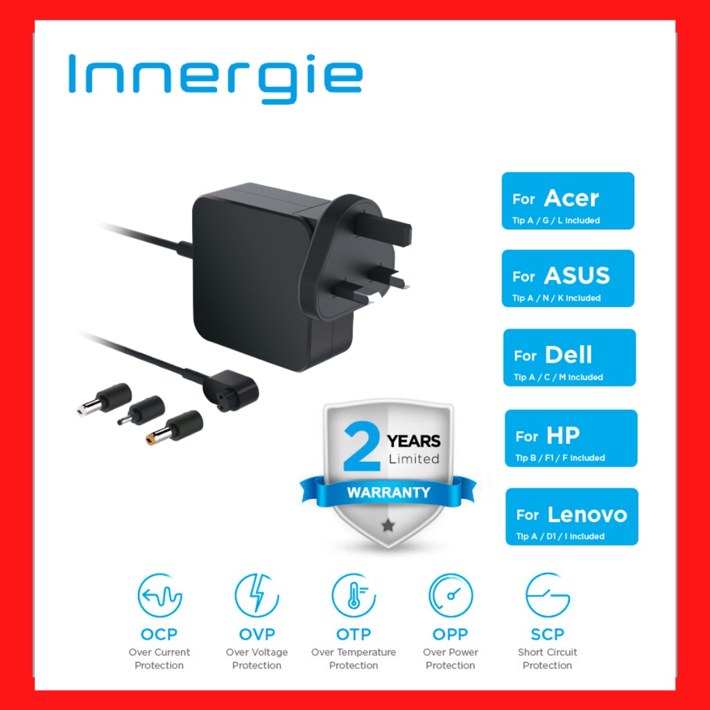 Innergie 65U Universal Laptop Adapter Charger Acer Asus Dell HP Lenovo ...