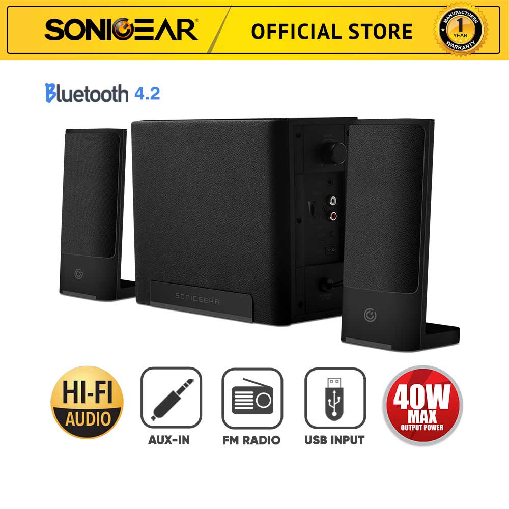 SonicGear Space 3 Hi-Fi Bluetooth Speaker with Pure Rich Sound | FM ...