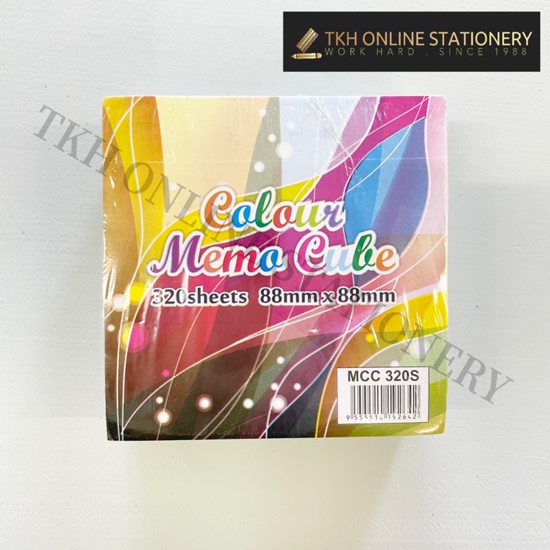 Colour memo cube. 320sheet 88mmx88mm (1pc) | Shopee Malaysia