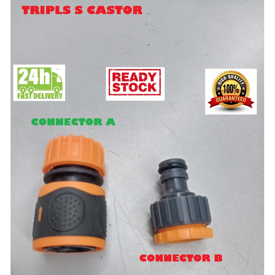 GOOD QUALITY ANTI SLIP Female & Male Quick Connector Garden Hose Quick ...