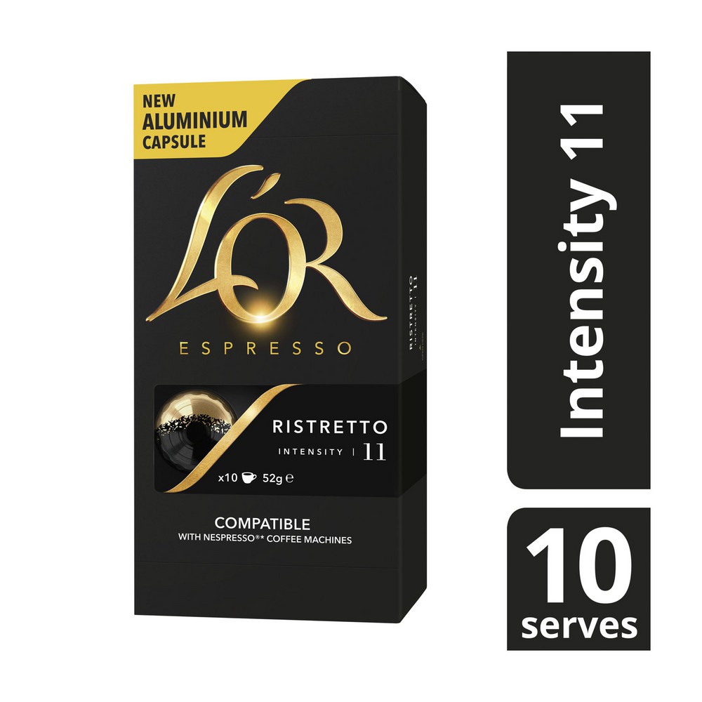 L'OR Espresso Ristretto Intensity 11 Coffee Capsules 10 pack LOR ...