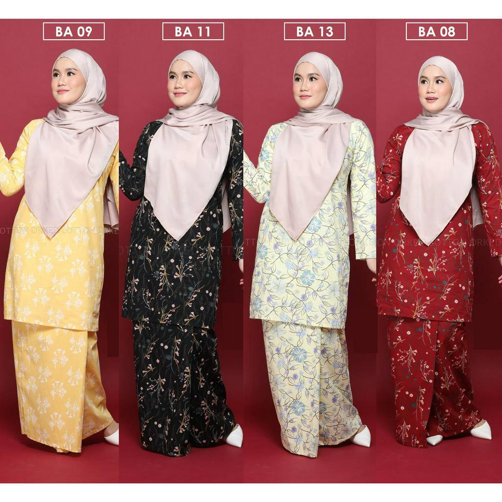 Baju Kurung Moden English Cotton Kain Lipat Batik XS - 3XL | Shopee ...