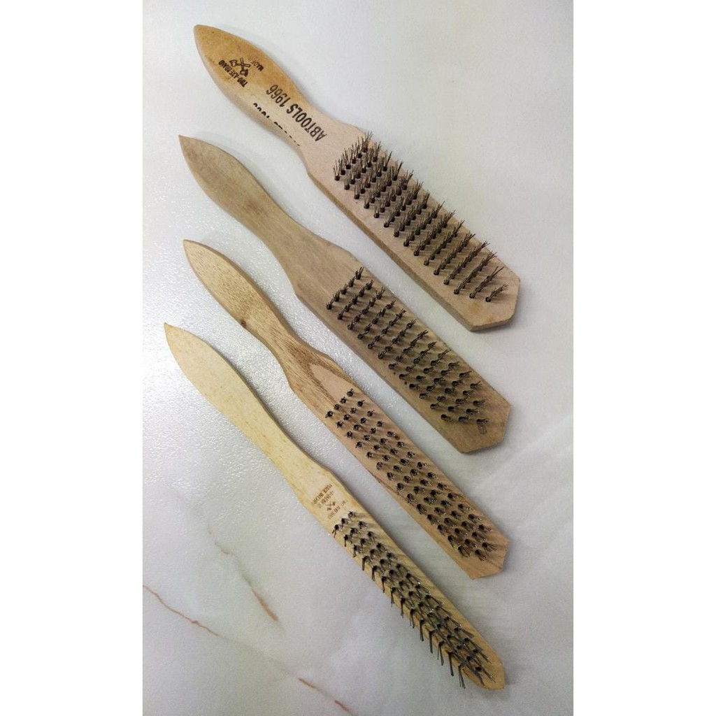 Steel Wire Hand Brush / Wood Handle / Berus Besi | Shopee Malaysia