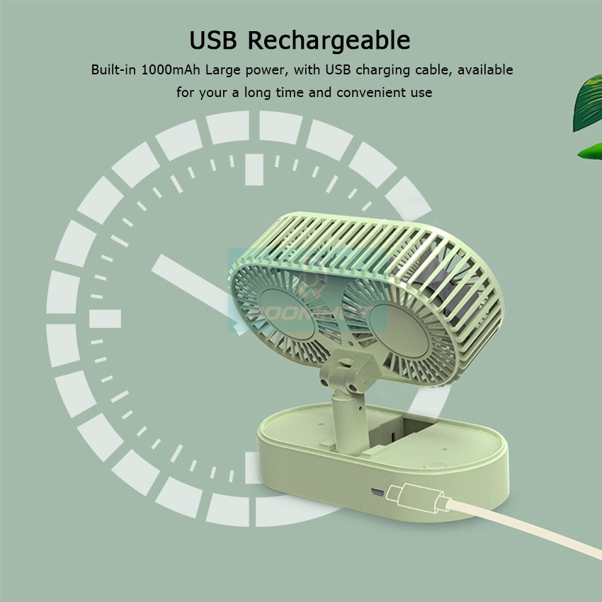 DoomHot Fan Double-Head Fan Desktop Fan Electric Fan Mute Strong Wind ...