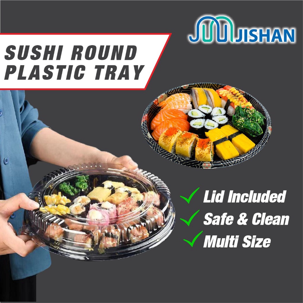 [25pcs] READY STOCK 20/28/32cm Sushi Plate with COVER / New Year Lou ...