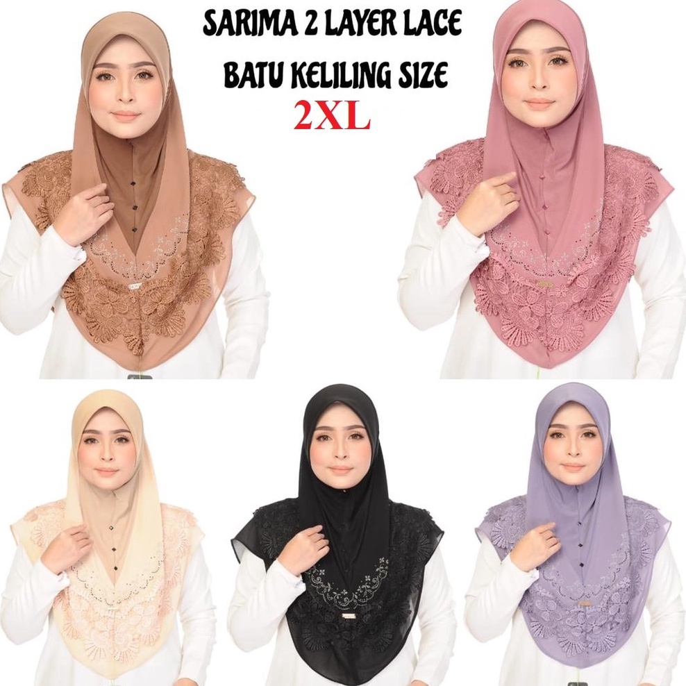 💕SARIMA XXL AFIYYAH LACE CORCHET TAG | Shopee Malaysia