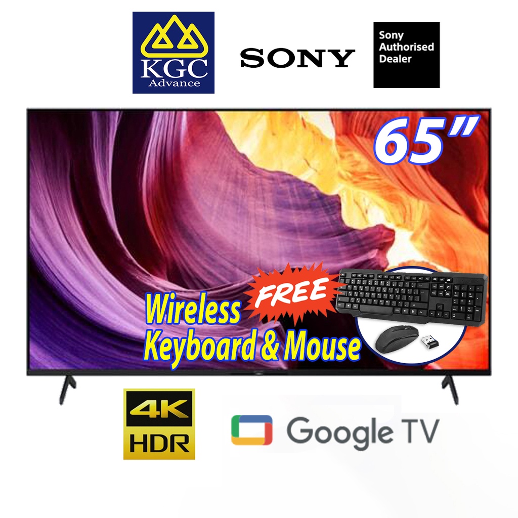 SONY Android 4K HDR UHD LED TV (65") KD-65X80K [Free Wireless Keyboard & Mouse] | Shopee Malaysia