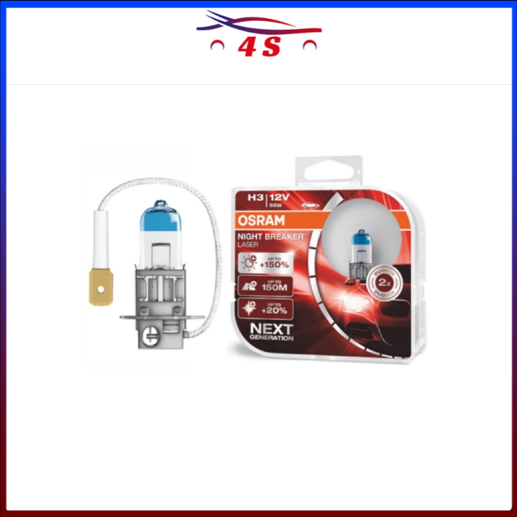 OSRAM Night Breaker Laser H3 +150% Brightness Xenon Headlight Car Bulb ...
