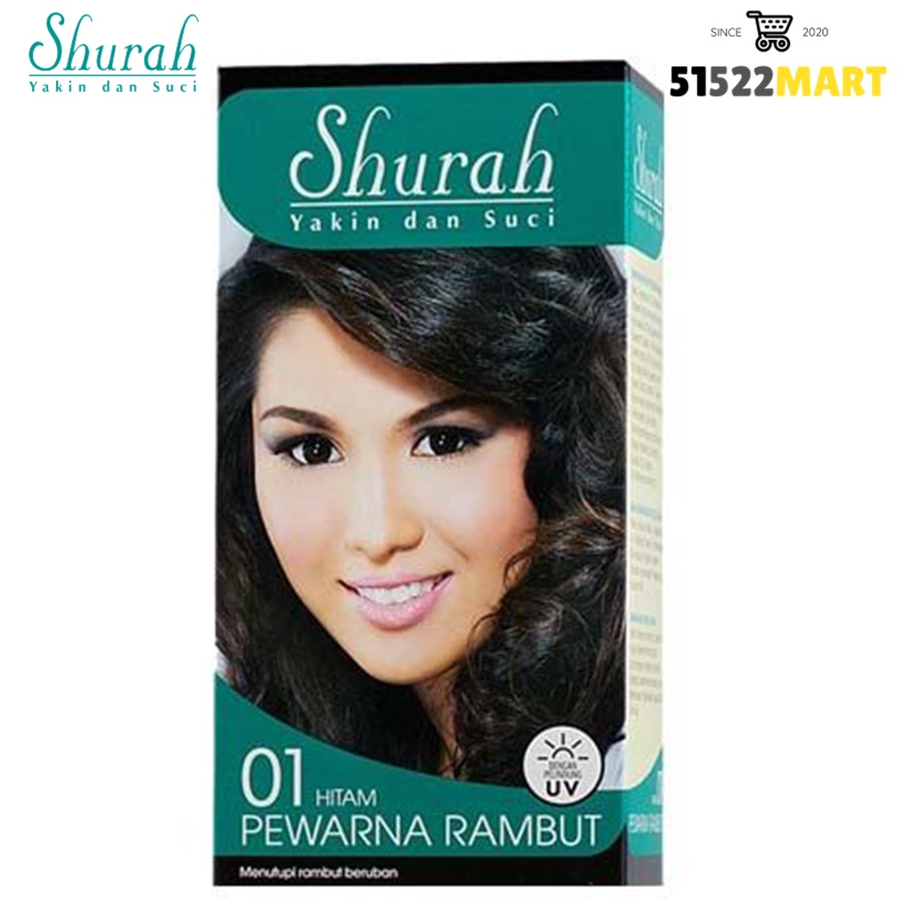 SHURAH PERWARNA RAMBUT 01 HITAM (HAIR COLOUR) | Shopee Malaysia