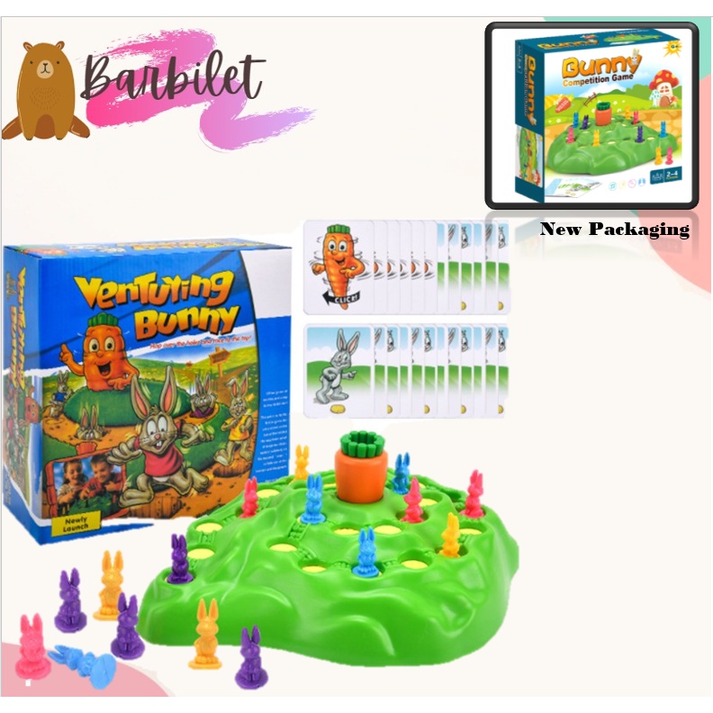 Funny Bunny Board Rabbit Race Cross-Country Puzzle Toy Family Kids ...