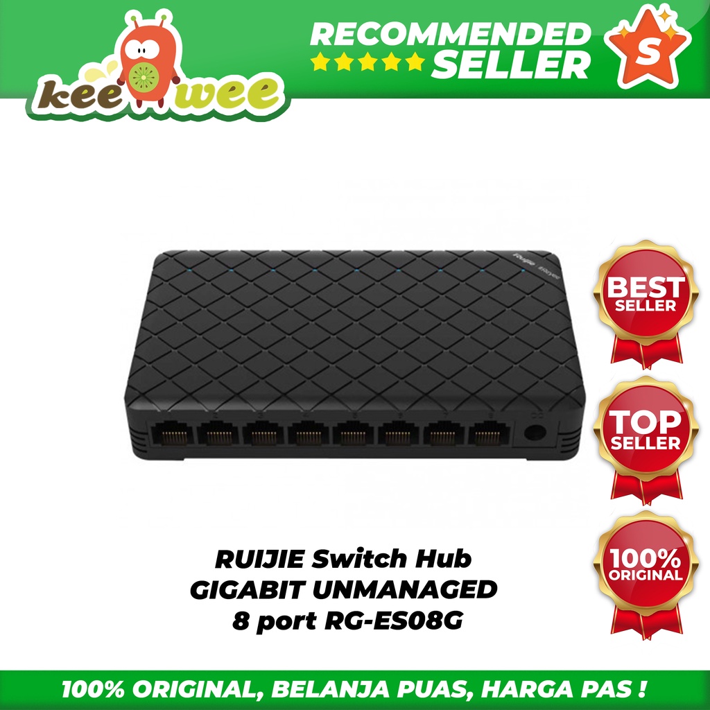 Ruijie UNMANAGED GIGABIT Hub Switch 8 port RG-ES08G | Shopee Malaysia