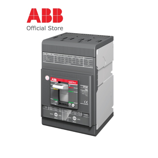 ABB 50kA MCCB XT2S 160 TMD 16A, 20A, 25A, 32A, 40A, 50A, 63A, 80A, 100A, 125A, 160A | 3 POLE (3P ...