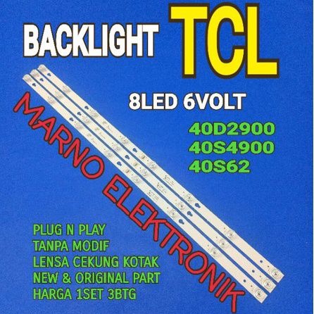 TCL 40INCH LED TV BACKLIGHT 40D2900 40S4900 40S62 8K 6V CONCAVE LENS ...