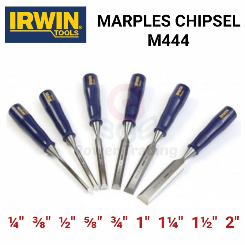 IRWIN M444 MARPLES BEVEL EDGE WOOD CHISEL 1/8" - 2" CHISELING WOOD ...