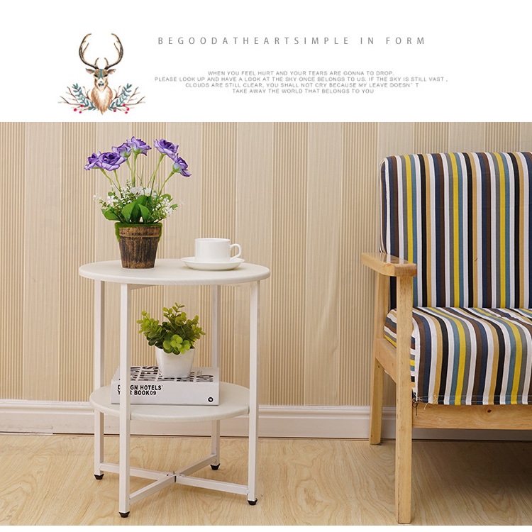 Nordic Modern Living Room Small Coffee Table Round Corner Several Sofa ...