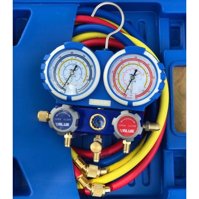VALUE Manifold Gauge VMG-2-R32-B (R410a, R32, R22, R134a) | Shopee Malaysia