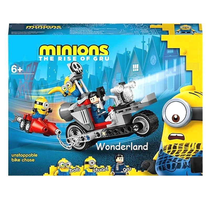 Minions Unstoppable Bike Chase Compitable Building Bricks and Blocks ...