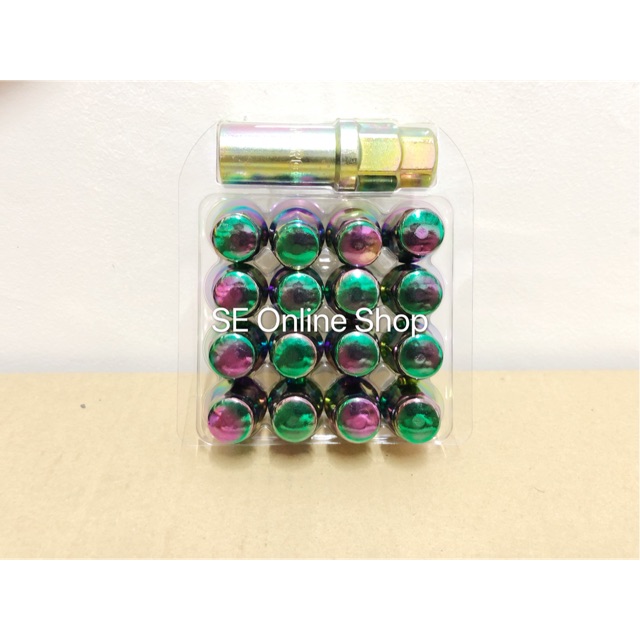 16Biji Nut Tayar Besi Heavy Duty Sport Rim Wheel Lock Special Lock Nut ...