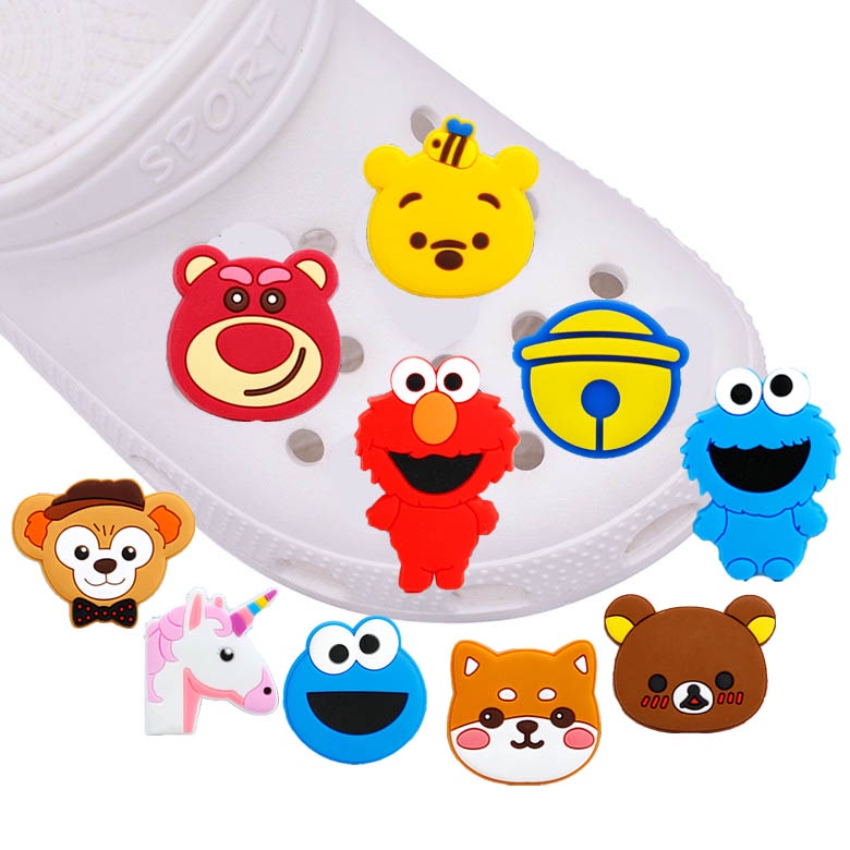 Cartoon Elmo jibbits Anime Cookie Monster croc Pins Charms Sesame ...