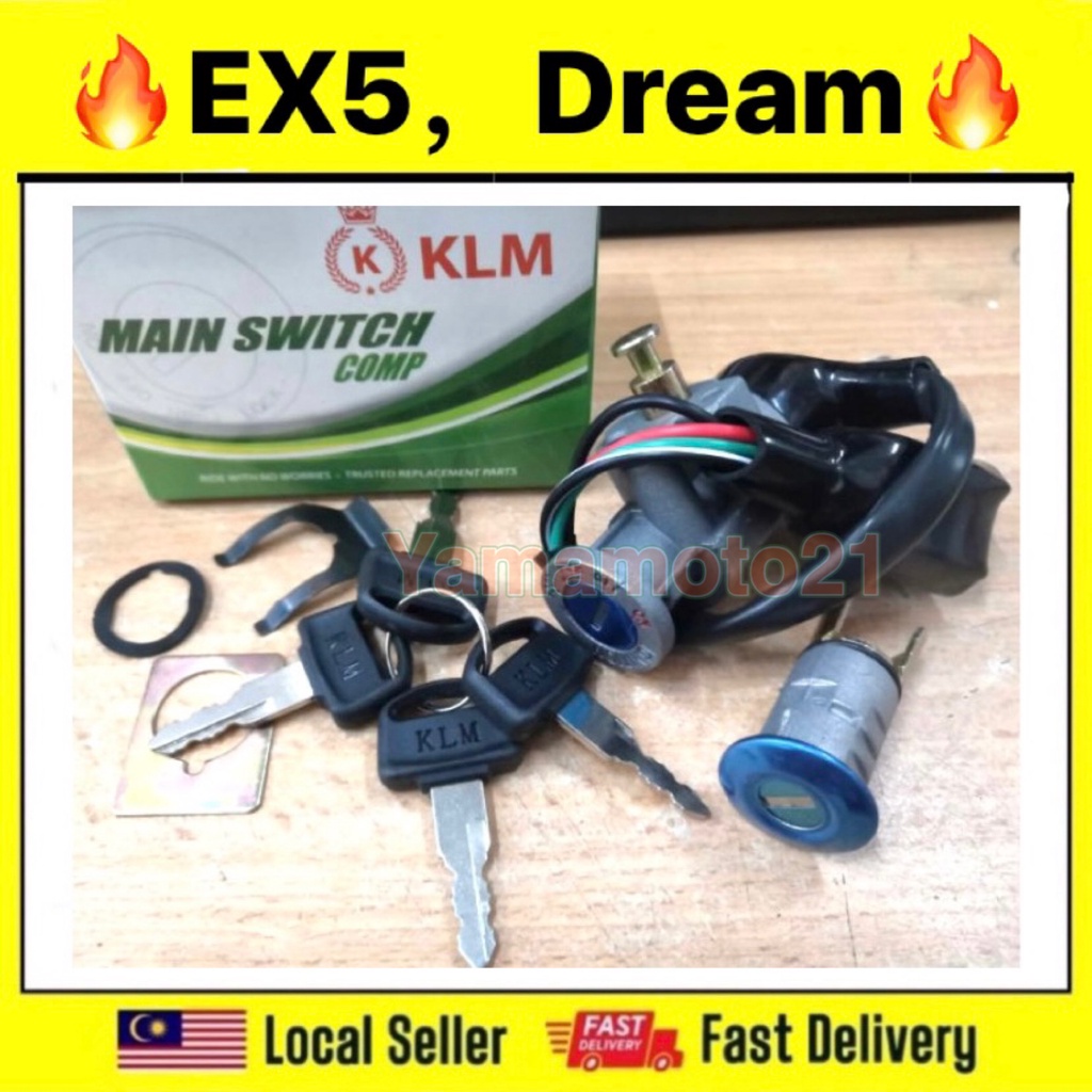 (A-CLASS) HONDA EX5 HP / EX5 DREAM MAIN SWITCH KUNCI SWITCH SET ...