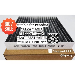 PERODUA MYVI ALZA ARUZ BEZZA AXIA CARBON CABIN FILTER AIRCOND FILTER ...
