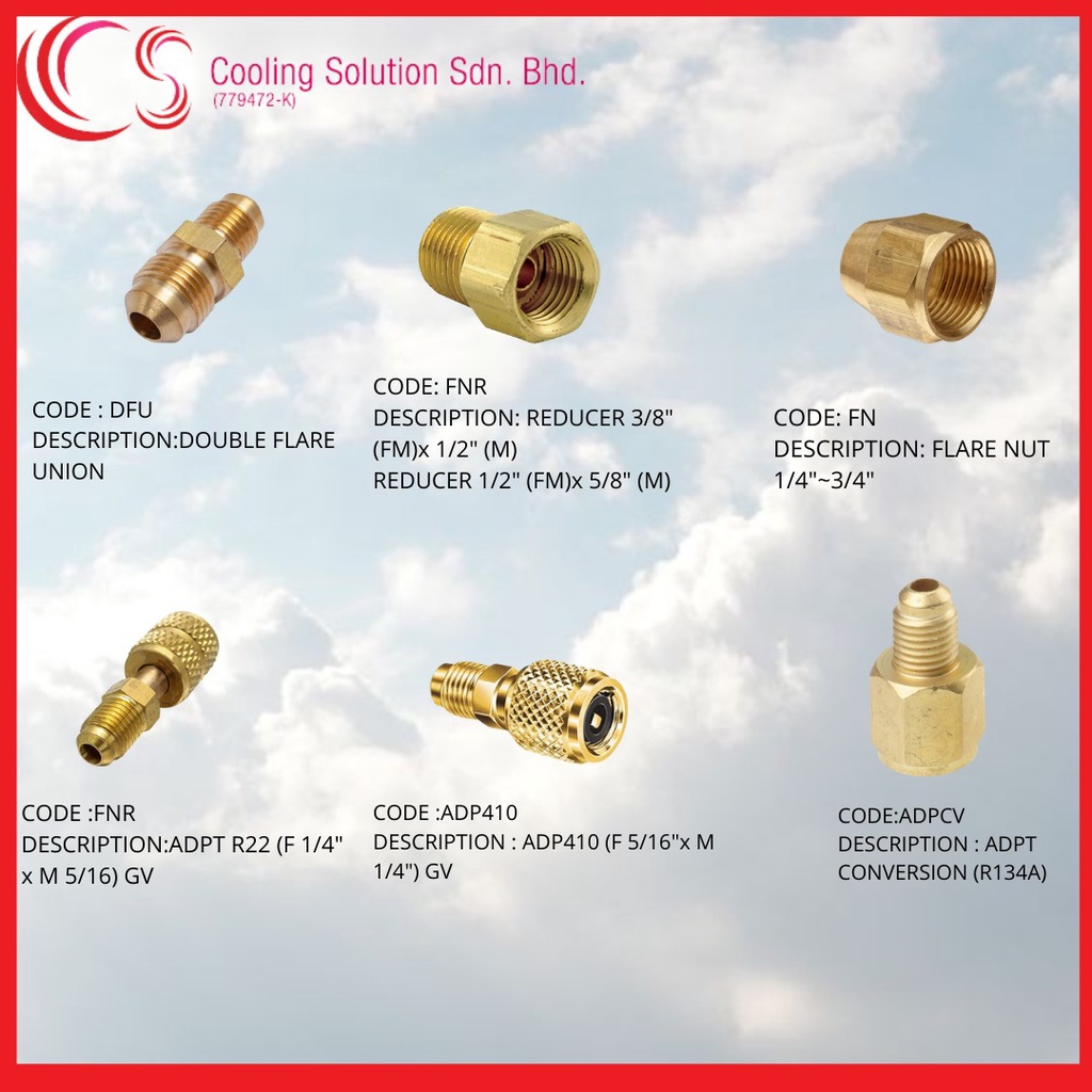 FLARE NUT,REDUCER 3/8" (FM)x 1/2" (M) REDUCER 1/2" (FM)x 5/8" (M ...