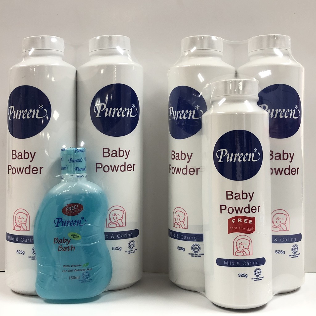 Pureen Baby Powder 2 x 525gm Foc (Baby Toiletries) | Shopee Malaysia