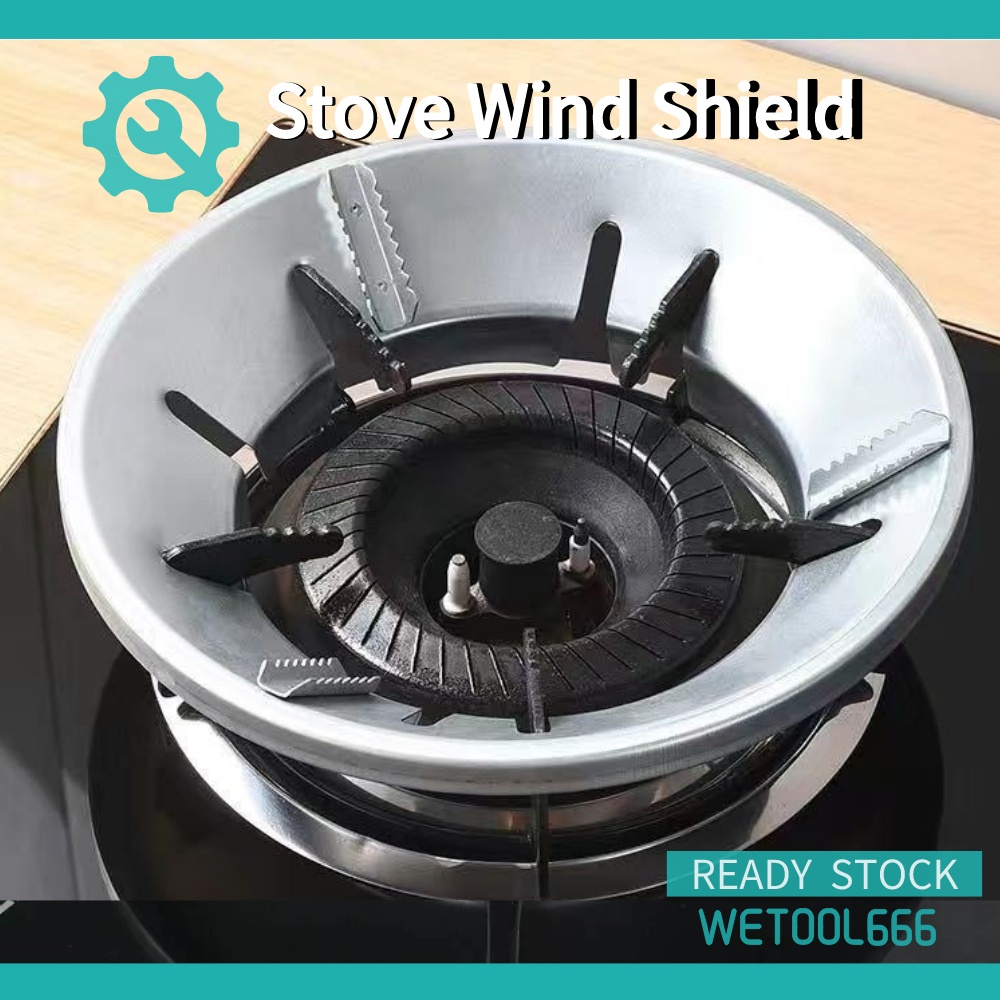 WT 8 Holes Gas Stove Ring Windproof Shield Fire Wind Proof Energy Saver ...