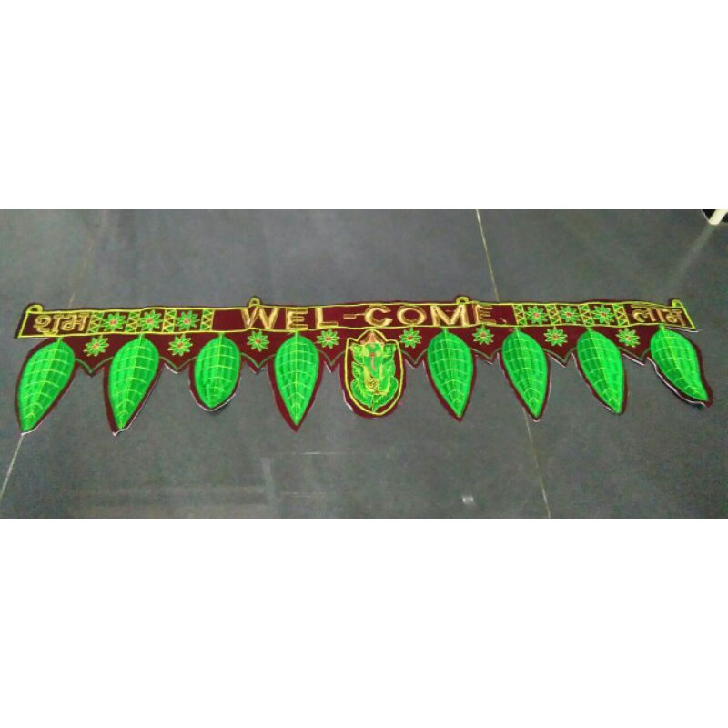 Decorative Door Hanging Welcome Velvet Thoran/Thoranam | Shopee Malaysia