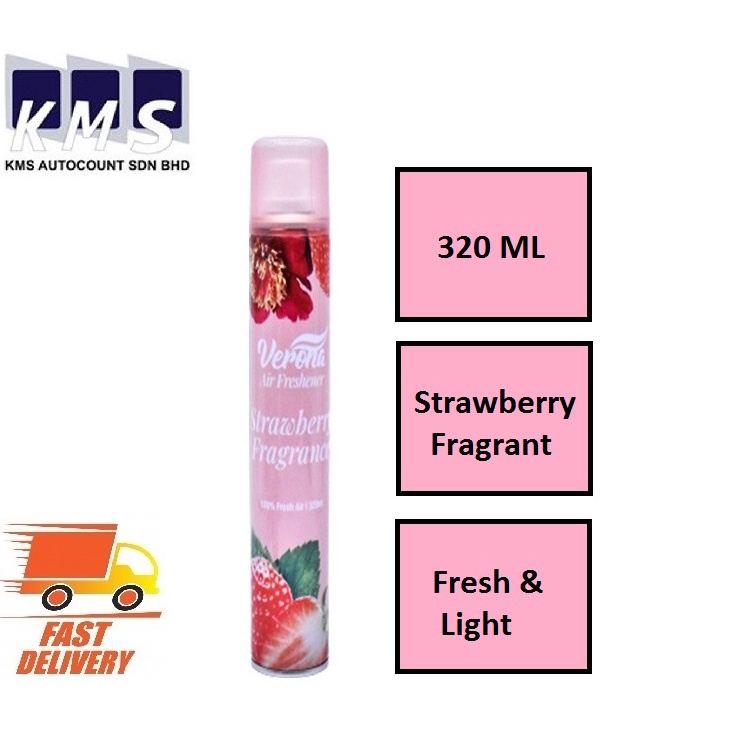 Verona Strawberry Fragrance Air Spray Freshener 320ML | Shopee Malaysia