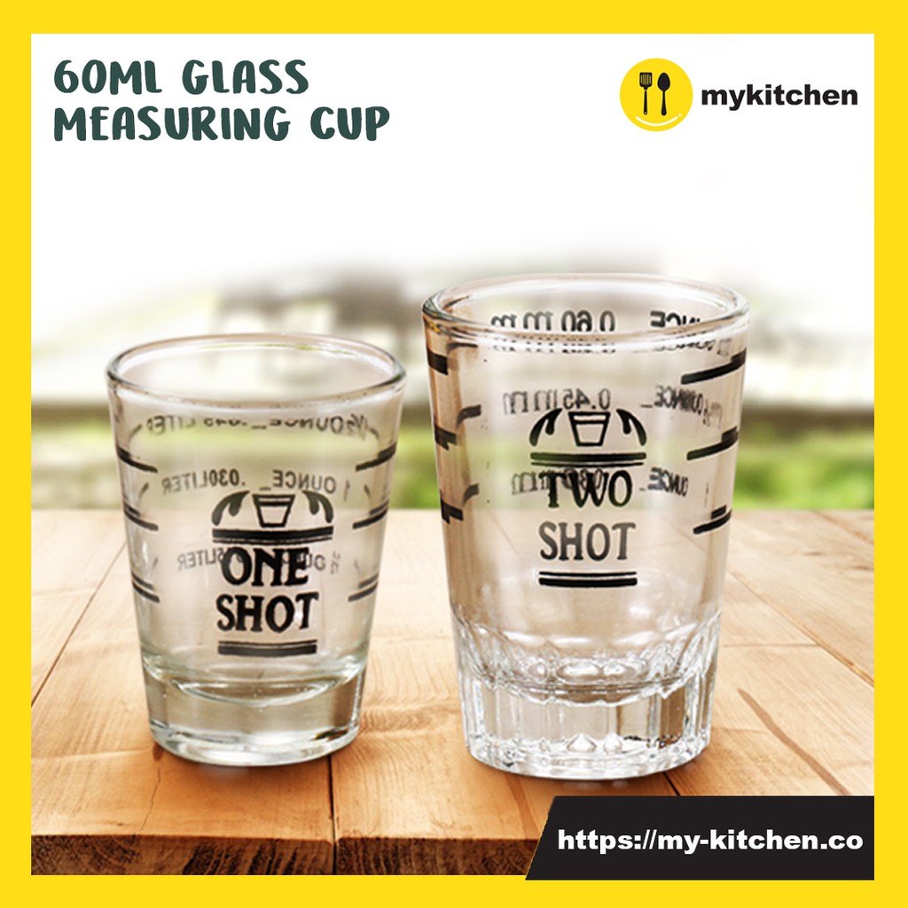 [MY KITCHEN] 1pc Quality Shot Drinking Glass/ Measurement Measuring ...