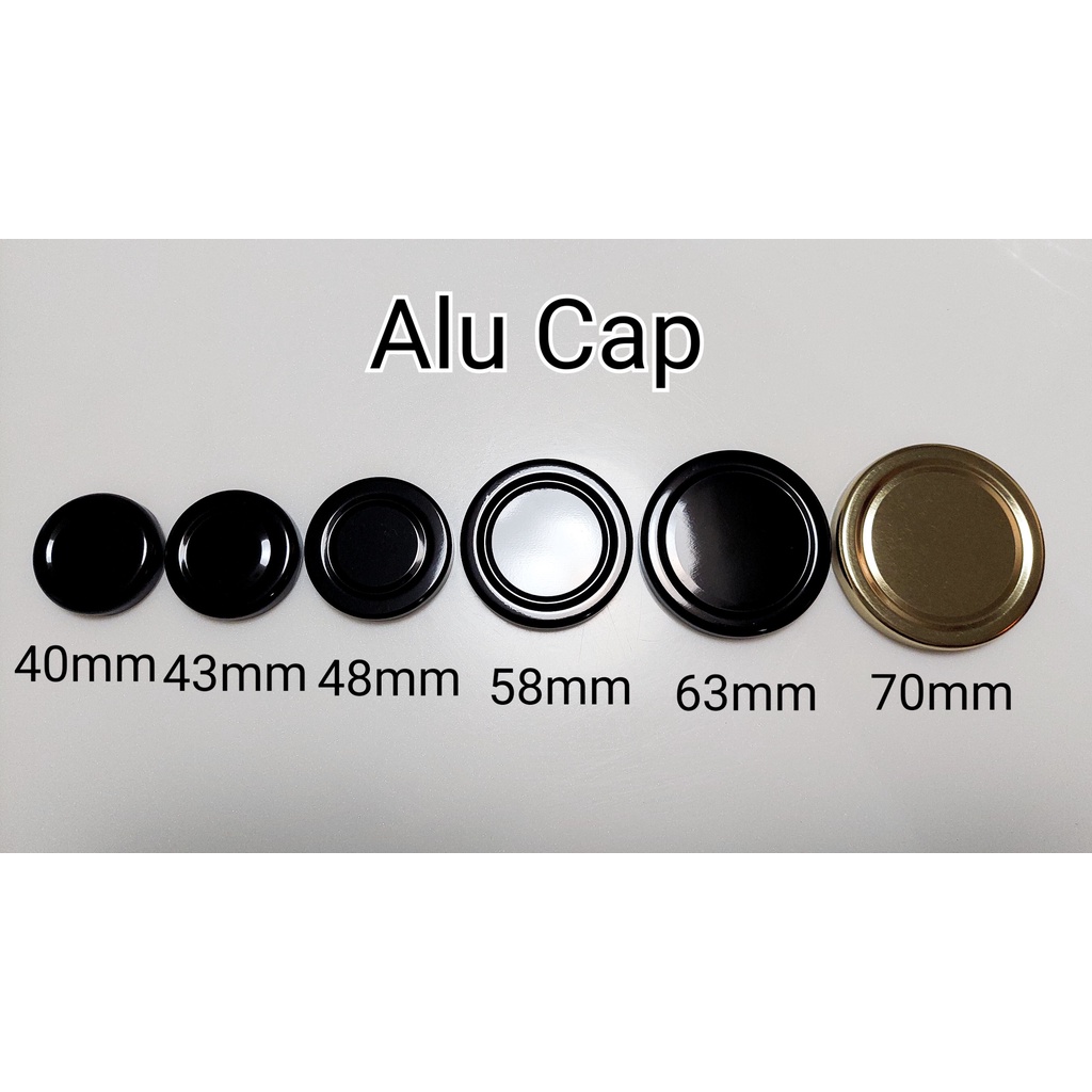 [100pcs] Lug Cap/Aluminium cap/ Lug cap for glass jar/penutup botol. 瓶盖 ...