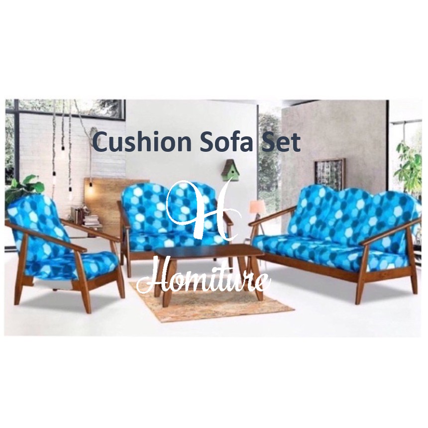3 pairs of Wooden Sofa Cushion ( Random Color )/ Free Cover / KUSYEN ...