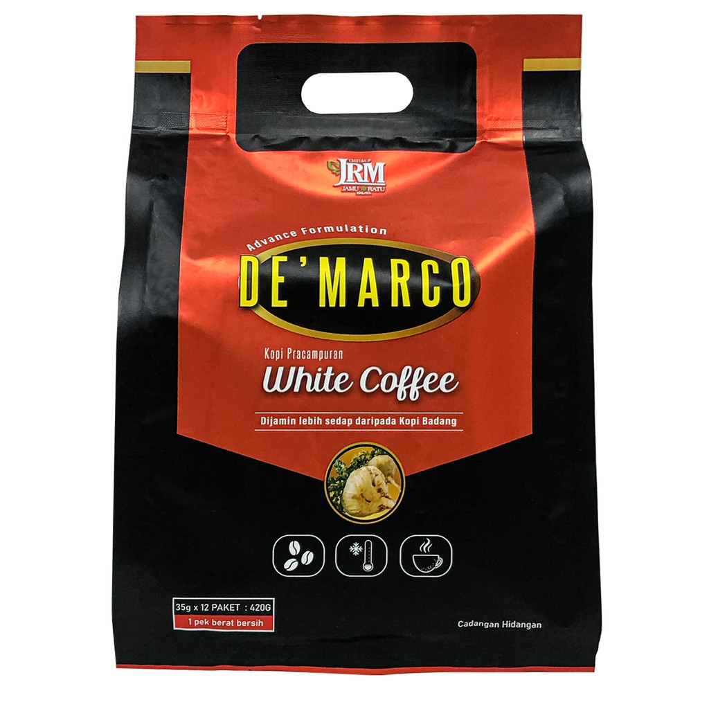 JRM DE'MARCO KOPI PRACAMPURAN WHITE COFFEE (12 paket x 35g) | Shopee ...