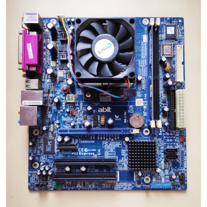 ABIT MOTHERBOARD WITH PROCESSOR AND RAM AND CPU FAN | Shopee Malaysia