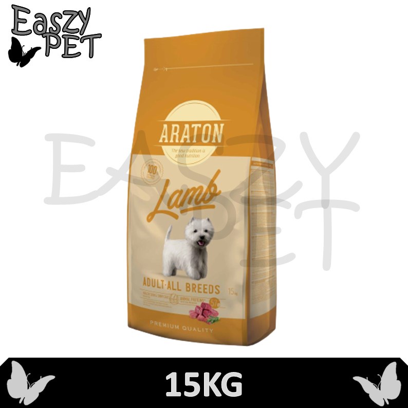Araton All Breed Dog Food 15KG Junior Lamb ,Adult Salmon ,Adult Lamb ...