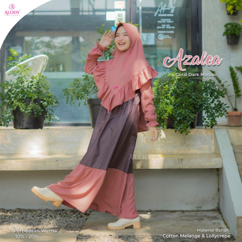 Redy AZALEA Robe Set Brocade Robe Set by @Alodyhijab Dannis | Shopee ...