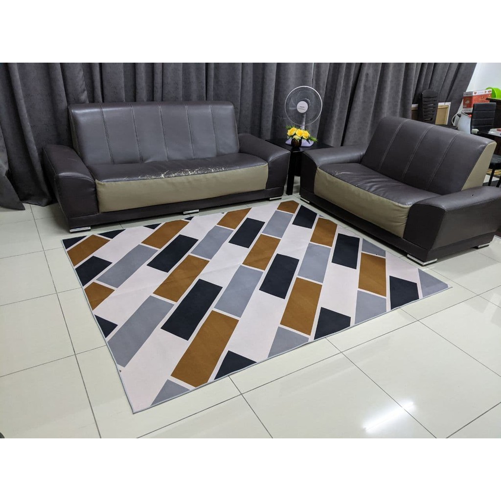 READY STOCK🍋👑 NEW DESIGN VELVET 3D KARPET CARPET VIRAL ANTI FLIP FLOOR ...