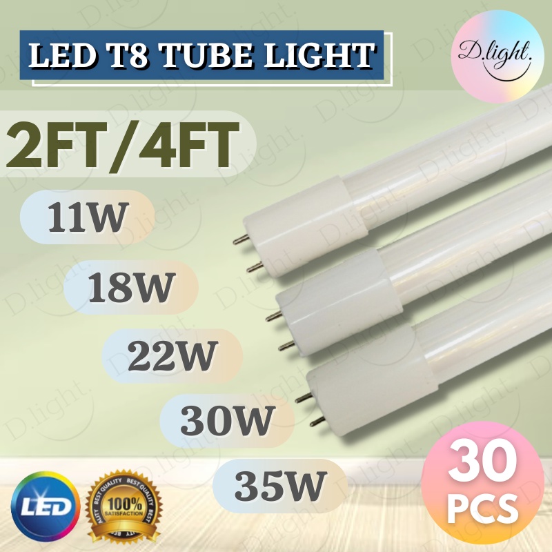 [30pcs Promo!] T8 LED TUBE 2FT 4FT 11W 18W 20W 22W 30W 35W 30PCS 4 FEET LIGHT LED LAMPU PANJANG ...