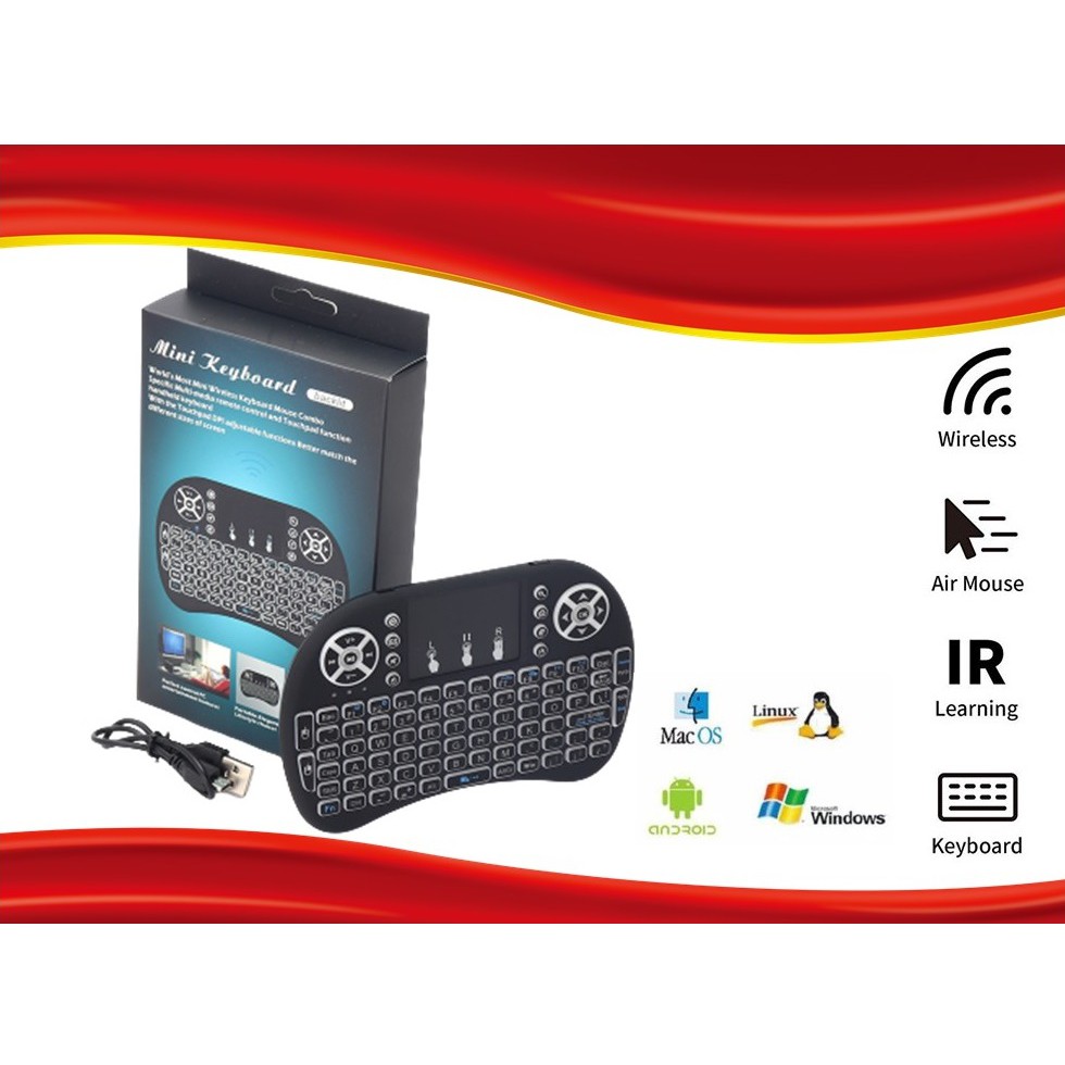 Mini i8 2.4G Wireless Air Mouse with Keyboard Smart Remote for TX3 mini TX6 TX6s T9 T95 MXQ ...