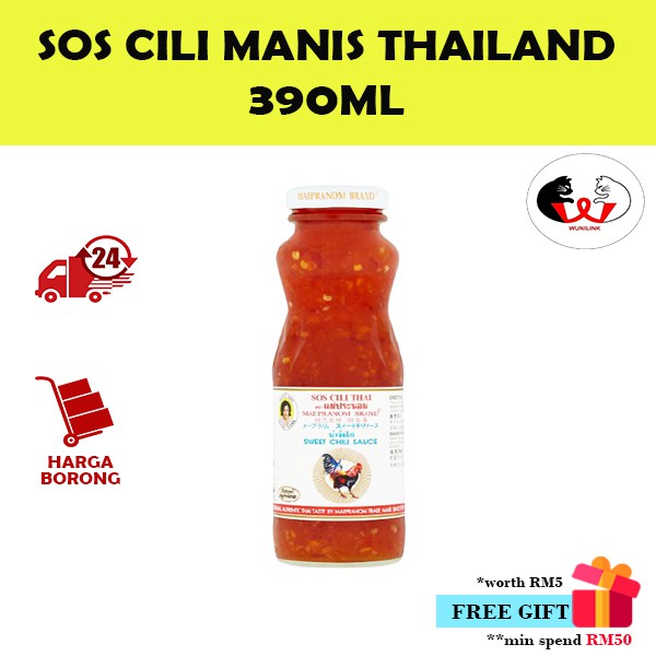 Sos Cili Manis Thailand MAEPRANOM (390ml)/MAEPRANOM Brand Thai Sweet ...