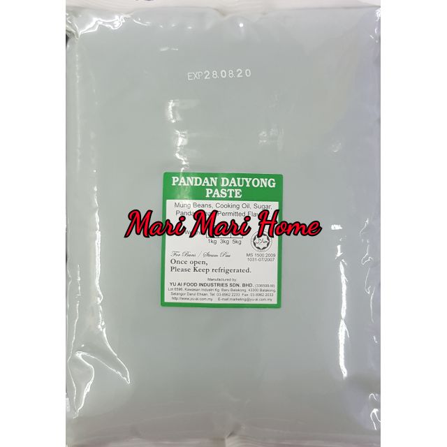 Pandan Dauyong / Mung Bean Paste 斑斓豆蓉馅料 ~ Yu Ai 1KG | Shopee Malaysia