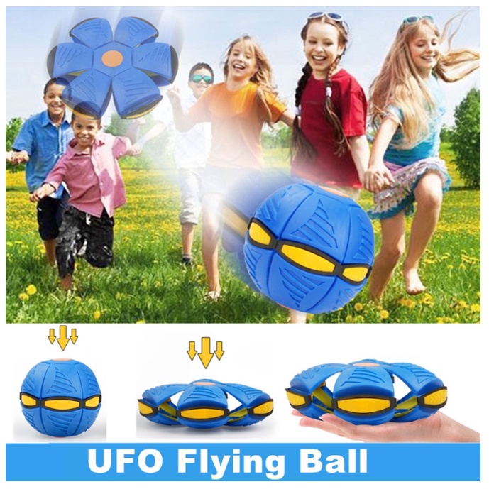 Kids Flat Throw Disc Ball Flying UFO with LED Light Magic Ball for ...