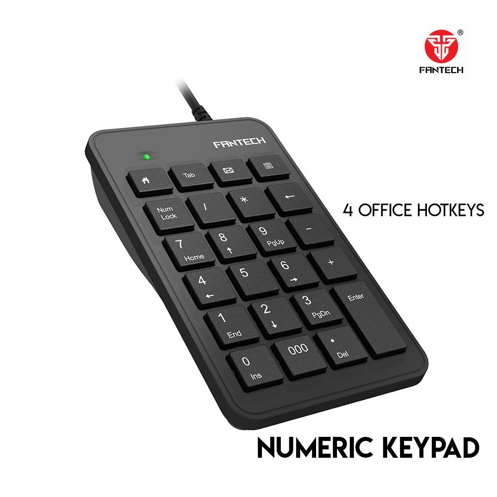 FANTECH FTK-801 USB WIRED NUMERIC KEYBOARD KEYPAD WITH 23 KEYS FOR PC AND LAPTOP | Shopee Malaysia