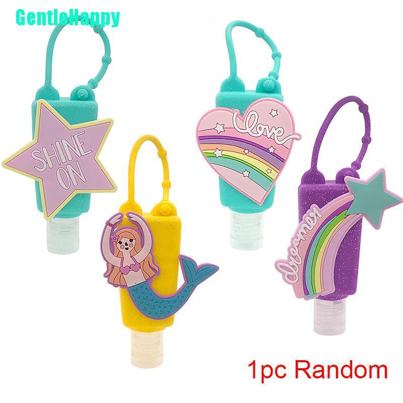 GentleHappy Cute Star Mermaid Silicone Case Hand Sanitizer Shower ...